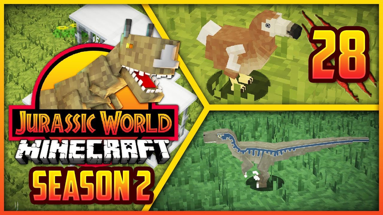 Minecraft Jurassic World S2 - Episode 28 - BLUE AND DODO BIRDS! - YouTube