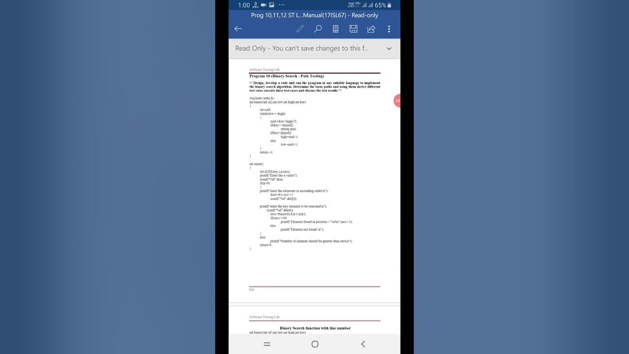 Software Testing Lab Program 10 - YouTube