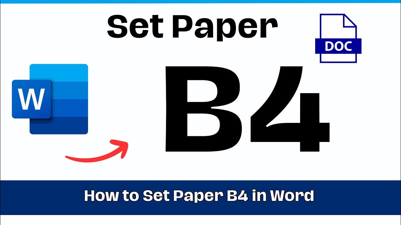 How to Set Paper B4 in Word (Step-by-Step Tutorial) - YouTube