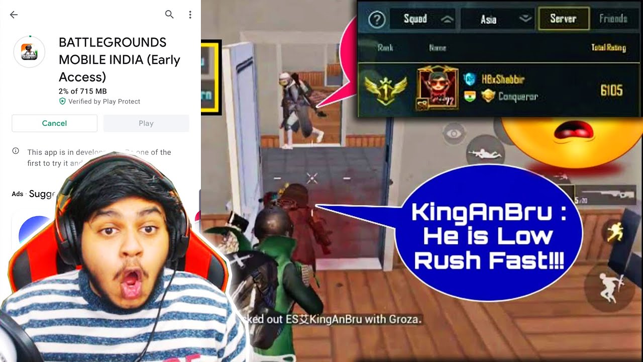 EARLY Access : Battlegrounds Mobile India RANK 1 Conqueror Shabbir ...