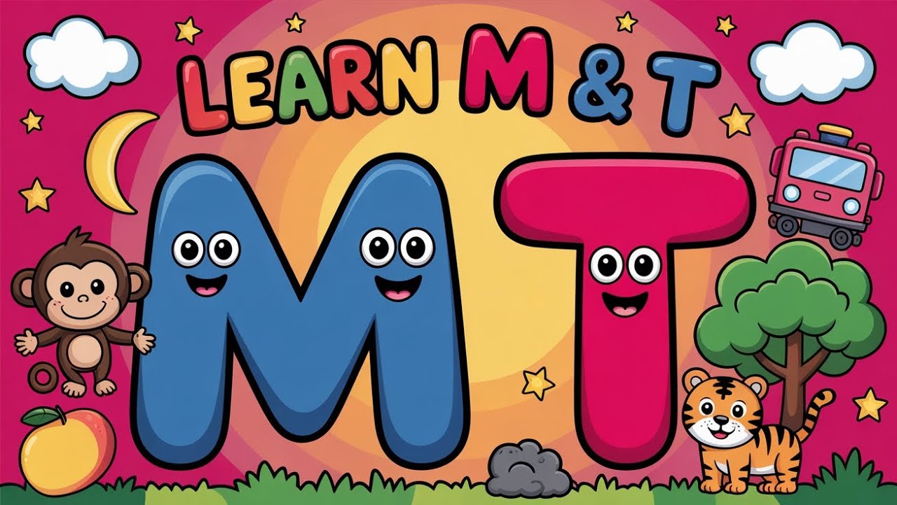 Learn Letter M and T | Fun Alphabet Learning for Kids - YouTube