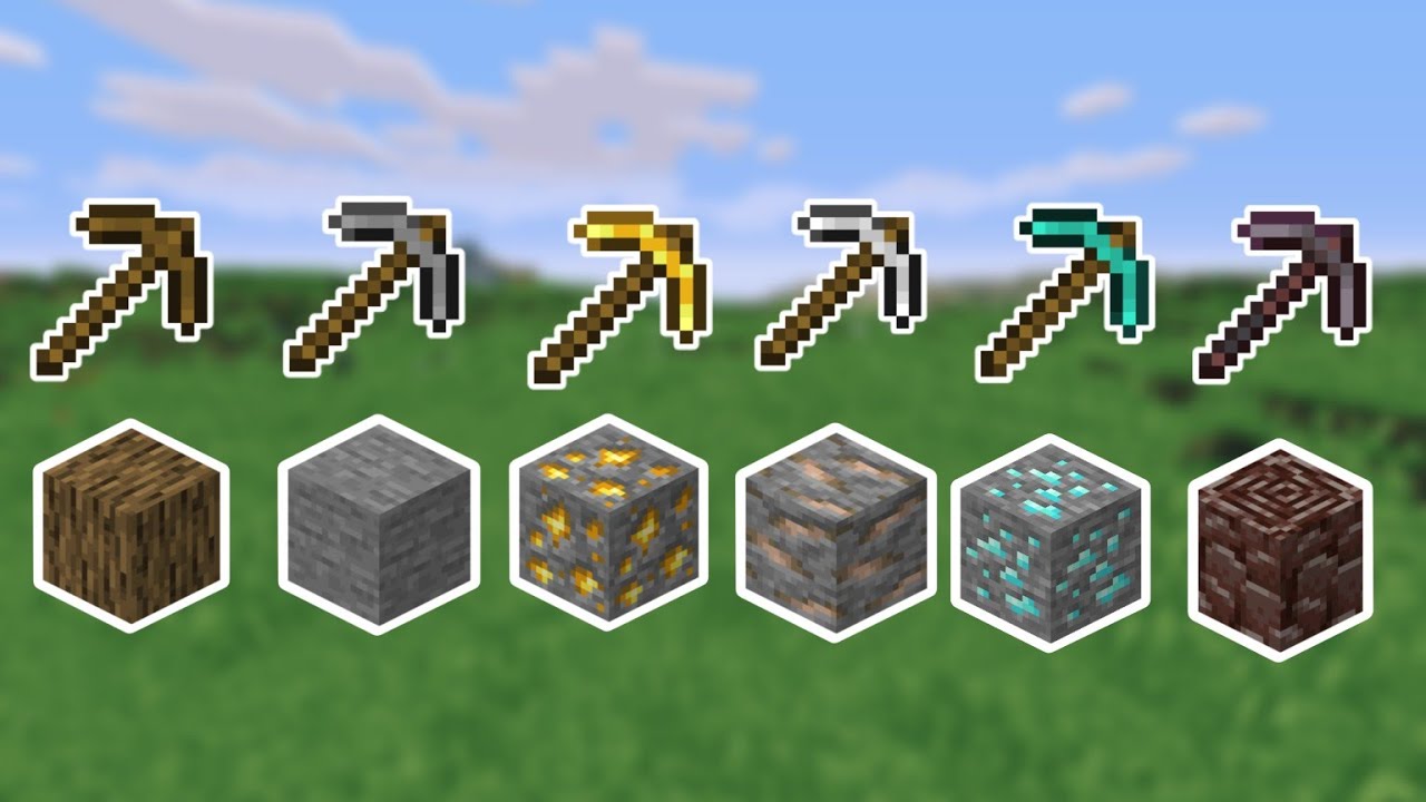 Which Pickaxe Can Break The Block They're Made From - YouTube