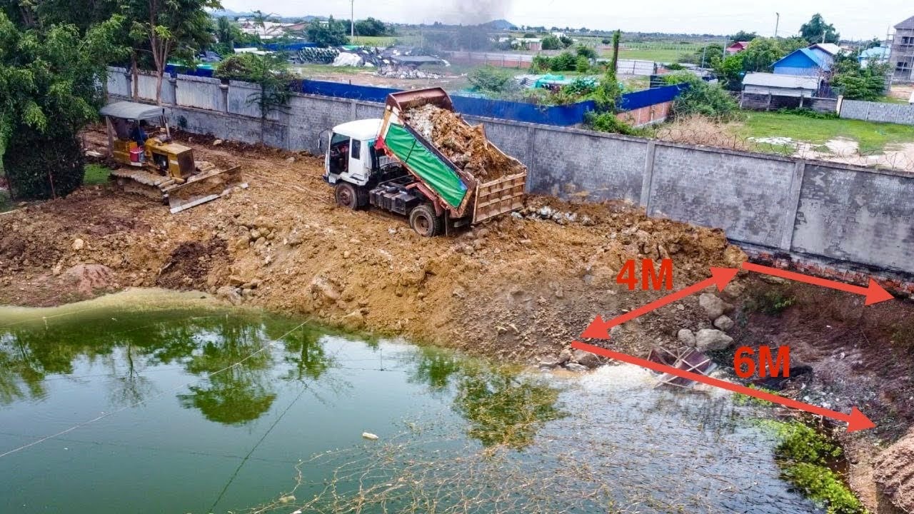 Incredible Project uses Bottom of the lake soil to fill delete Pond the ...