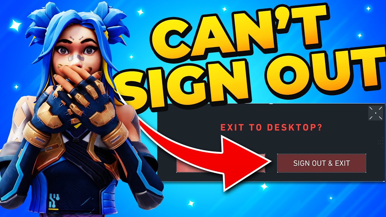 Fix Valorant Can't Sign Out Error (Sign into a Different Account) - YouTube