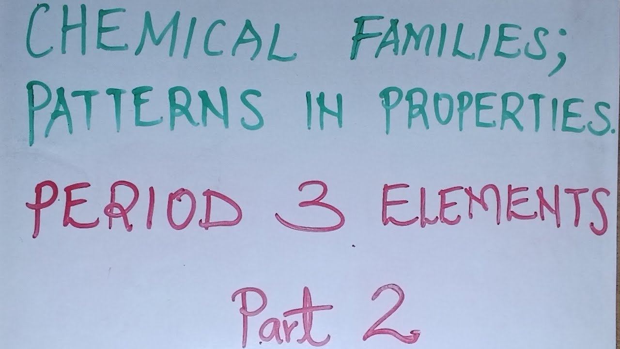 Trends Across Period 3 Elements - Part 1 @teacherken1 - YouTube