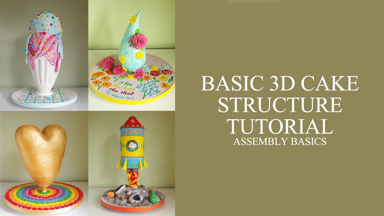 Basic 3D cake structure tutorial: assembly basics - YouTube