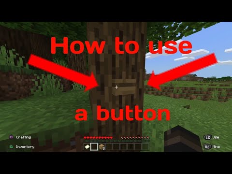 How to use a button in minecraft bedrock edition - YouTube