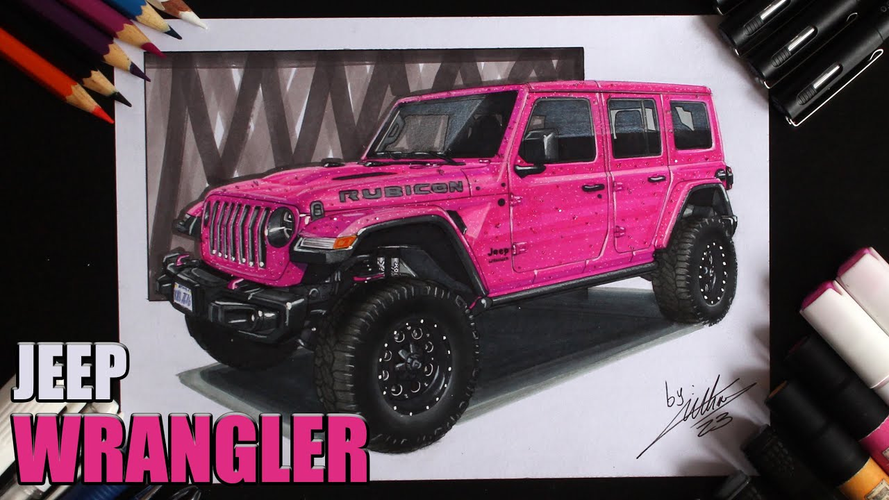 TIME LAPSE DRAWING | Desenhando - JEEP Wrangler Rubicon ️ - YouTube