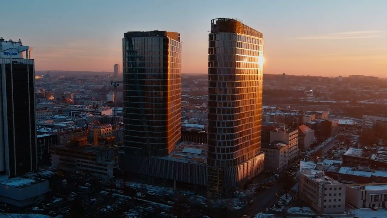 Skyscraper Global Office Park -Katowice - 4K - YouTube