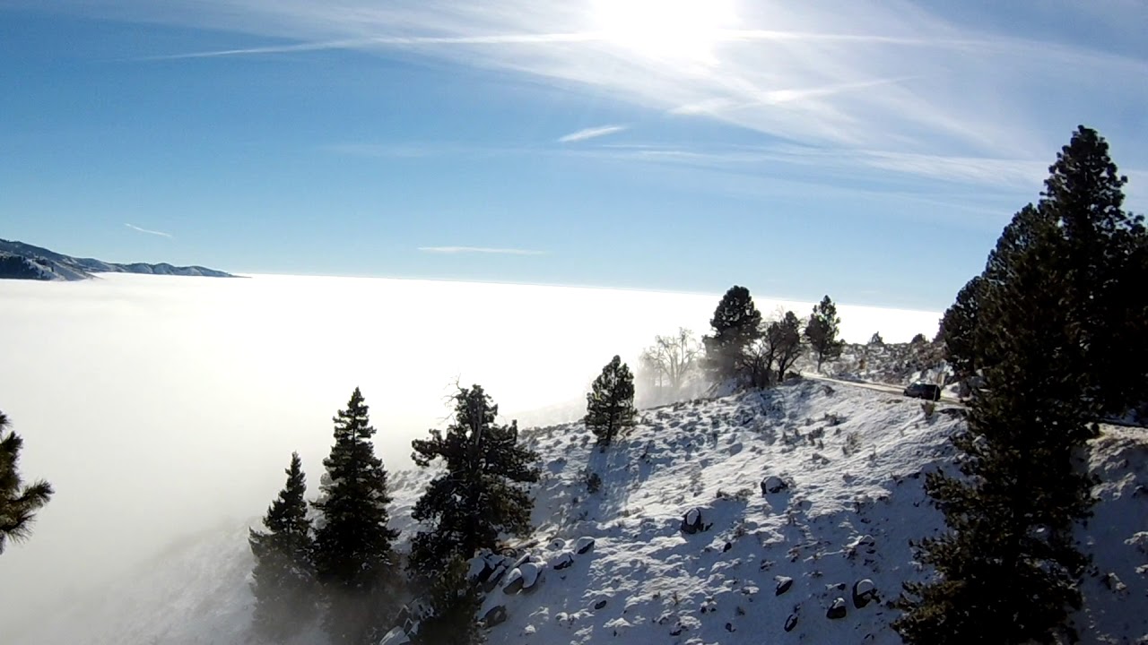 Idaho, USA Series: Flying Drone Above a Winter Weather Inversion - Near ...