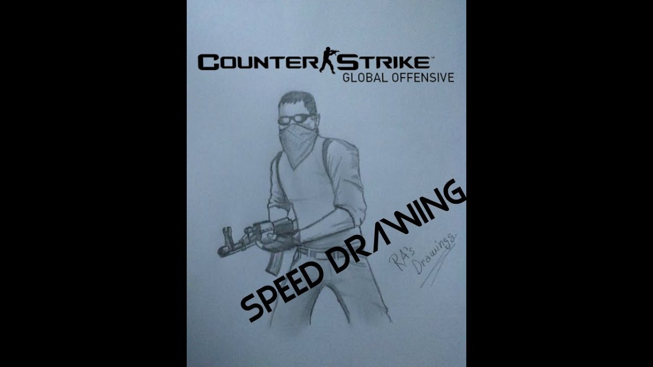 CS GO Terrorrist speed drawing - YouTube
