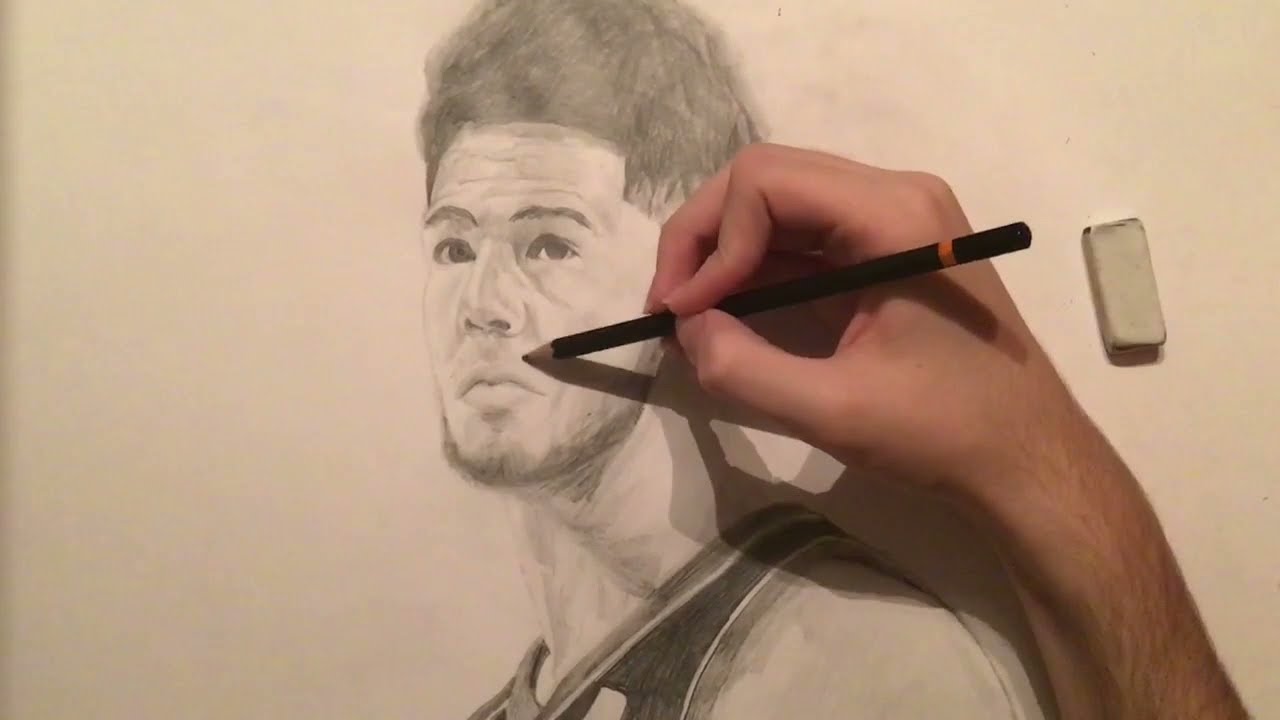 Devin Booker Speed Drawing - YouTube