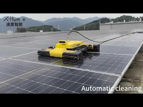 solar panel automatic cleaning - YouTube