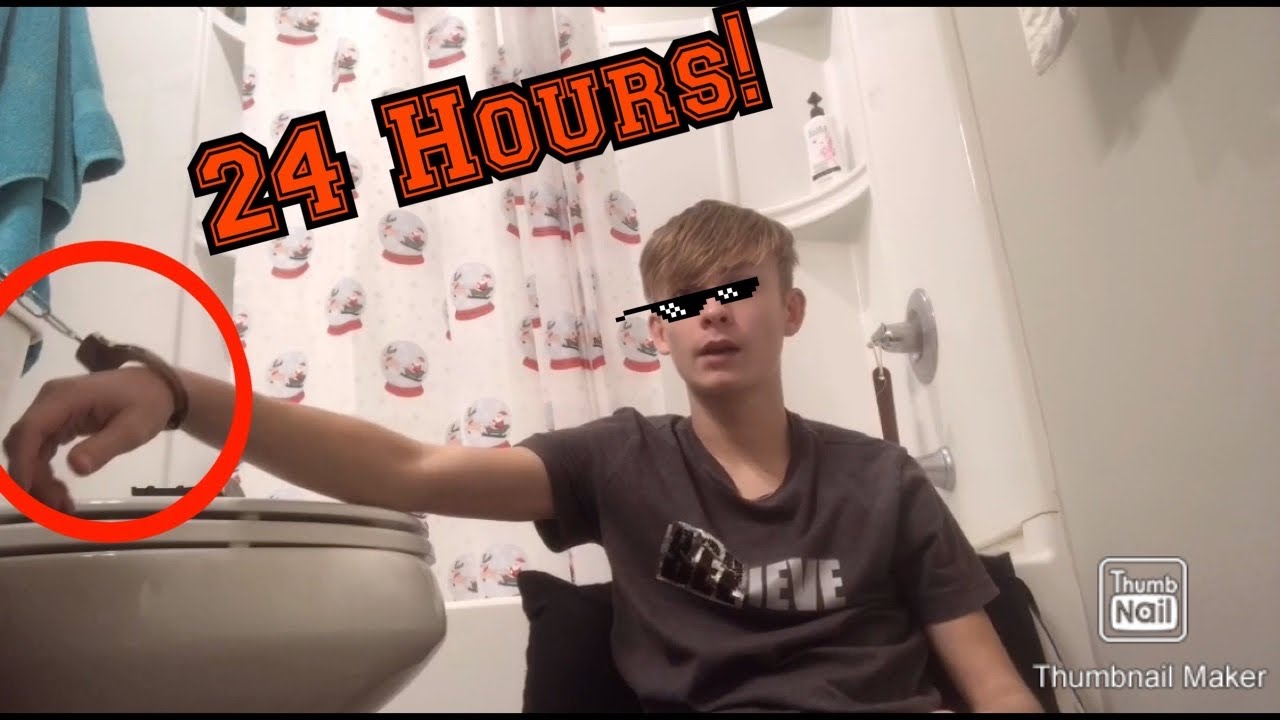 Handcuffed to A Toilet! |24 Challenge| - YouTube