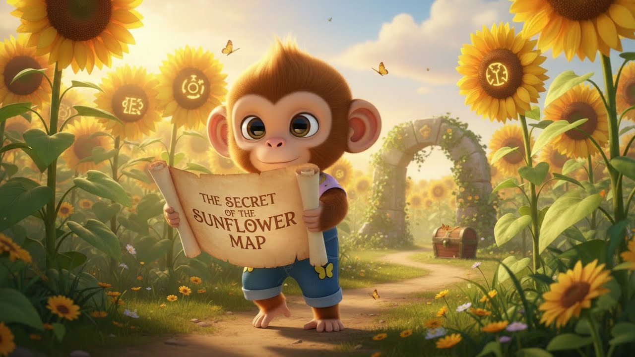 MONKEY CARTOON THE SECRET OF THE SUNFLOWER MAP - YouTube
