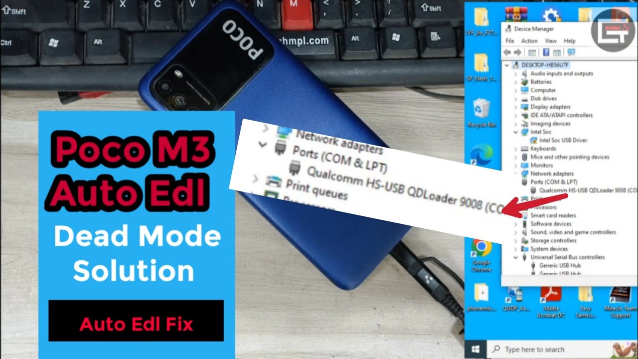 Poco M3 Auto Edl Dead Mode Solution | Also Redmi 9 Power Dead Solution ...