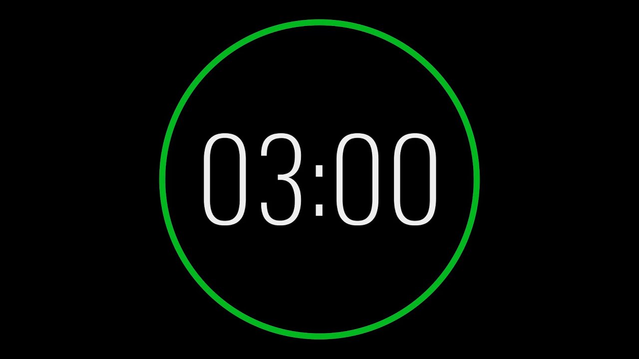3 Minute Countdown Timer - Minimal Circular Design - YouTube