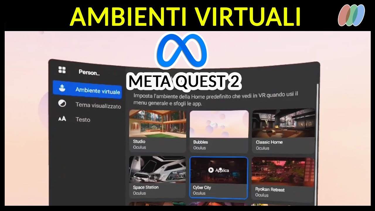 Ambienti Virtuali Meta Quest 2 - Oculus Home - Tutorial - YouTube