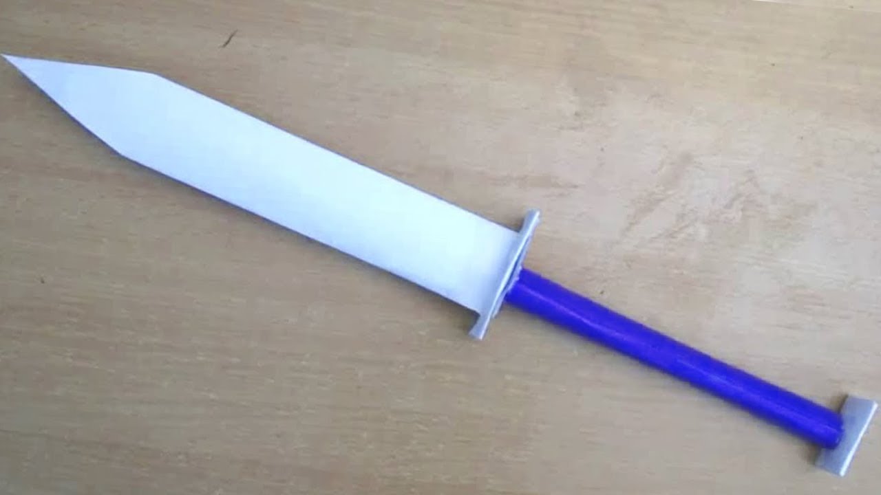 How to Make a paper Sword Rapier | How to make a paper knife easy ...