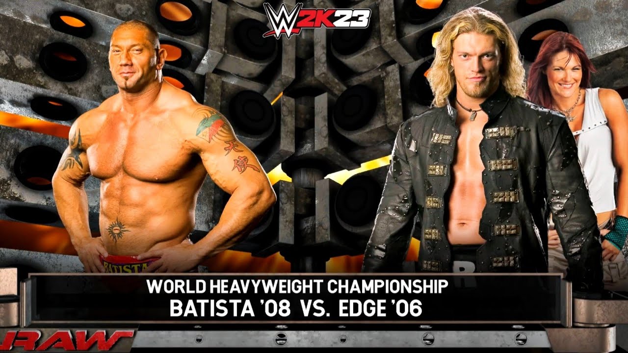 WWE 2K23 Batista vs Edge Full Match|World heavyweight championship ...