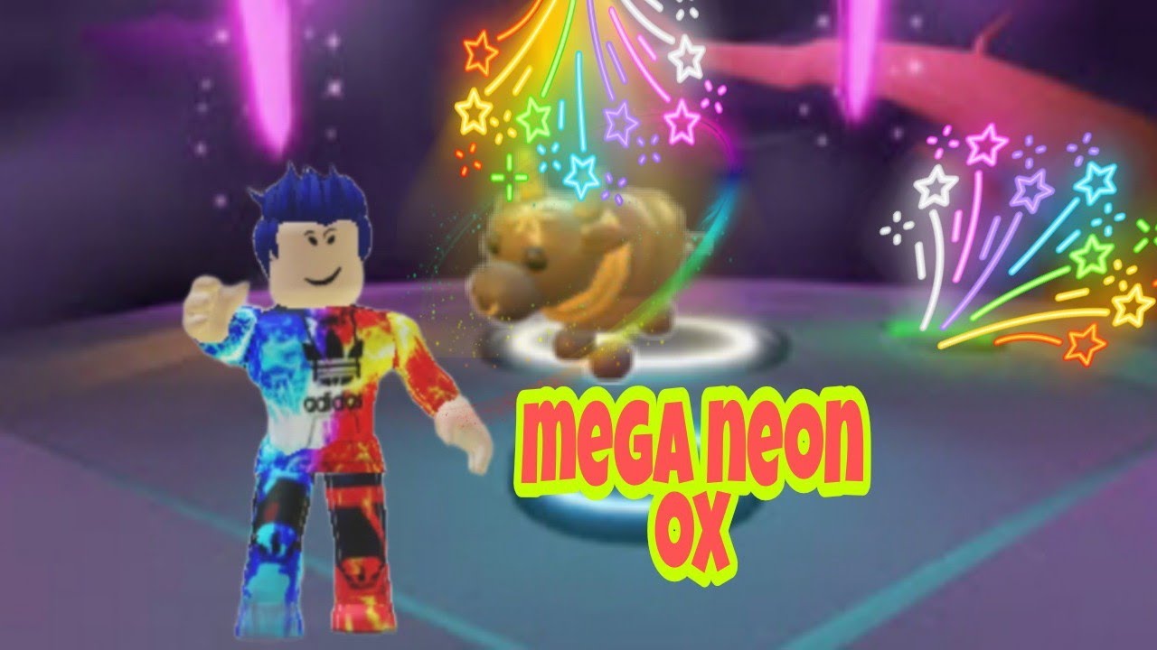 Making my first ever mega neon ox!! | Roblox | Adopt Me - YouTube