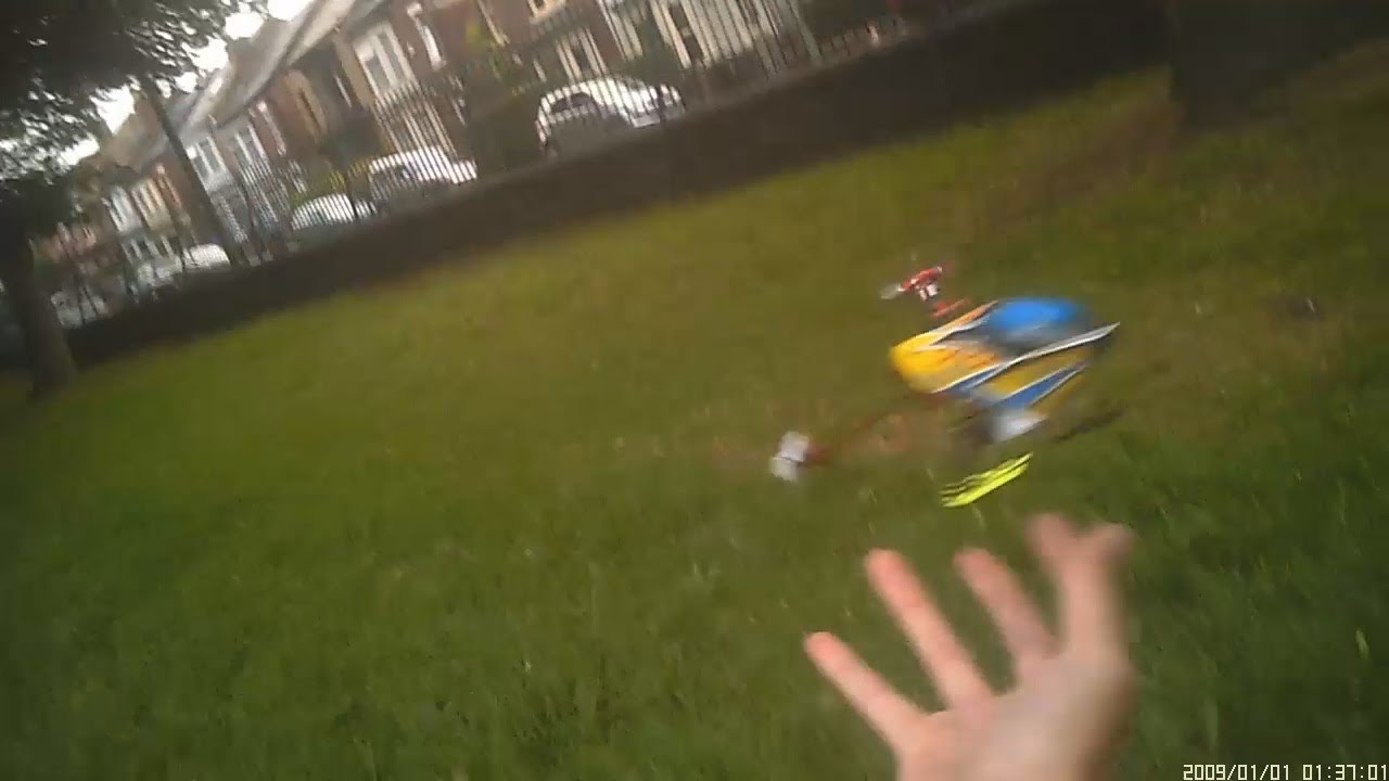 Trex 150 DFC - Piroflip Practice in the Park - YouTube