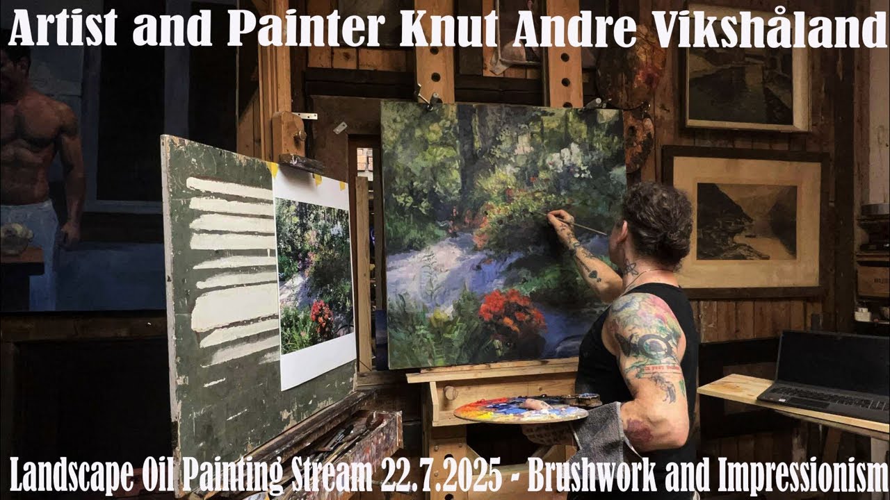 Landscape Oil painting stream 22.7.2025 - Impressionist Brushwork ...