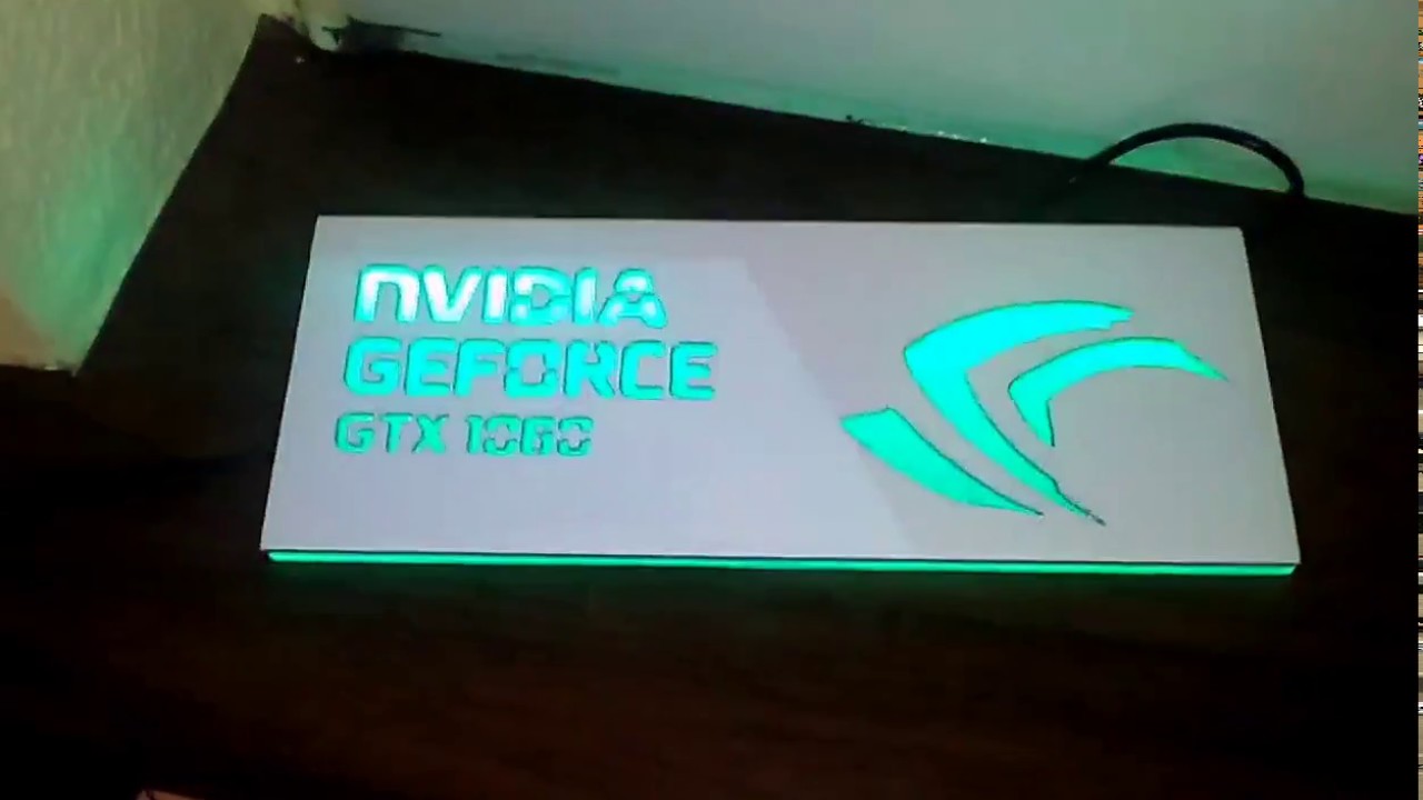 RGB GPU Backplate GTX 1060 - YouTube
