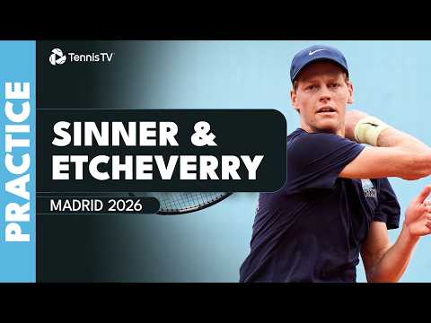 LIVE PRACTICE: Jannik Sinner & Tomas Martin Etcheverry In Madrid!