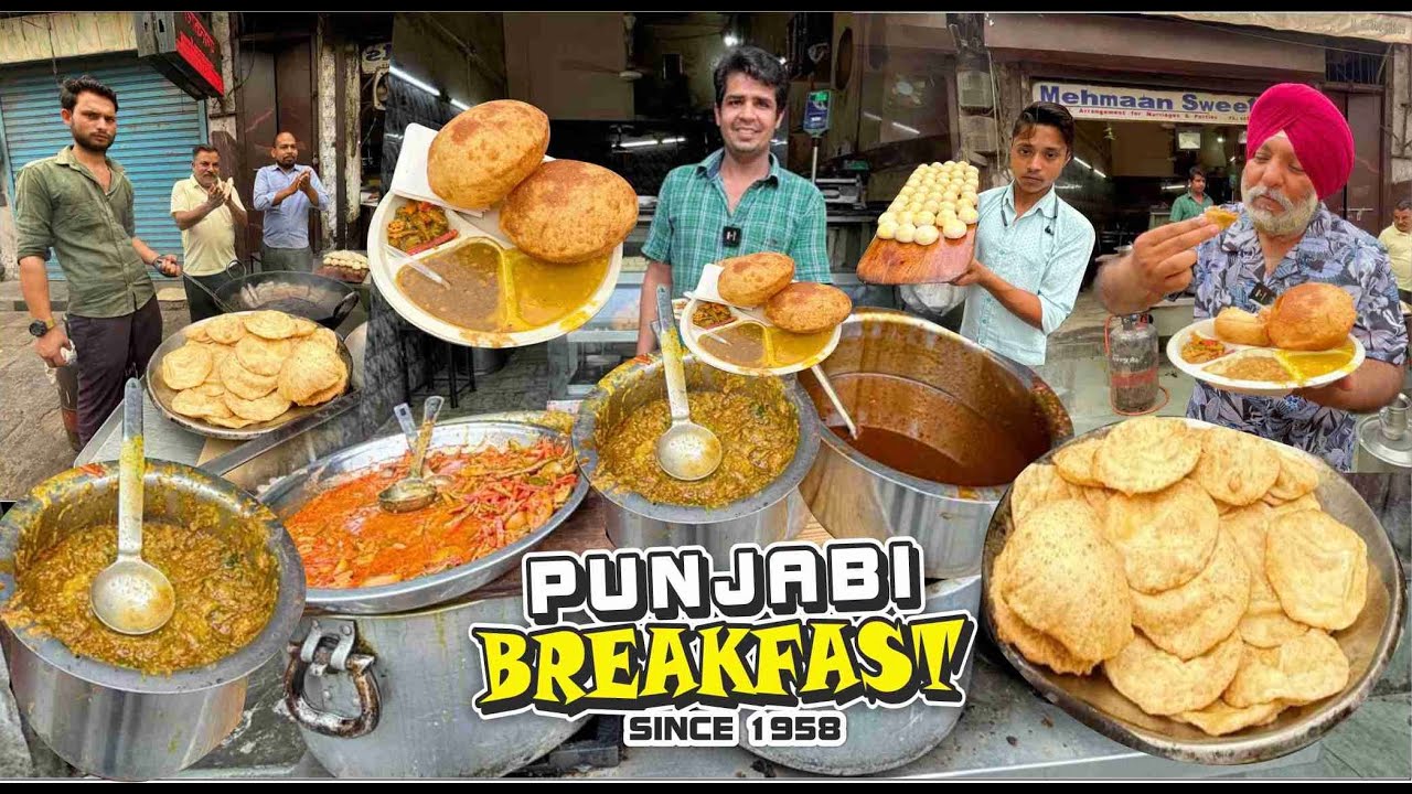 Best Punjabi Breakfast | Pithi wali Mehman Puri | Ludhiana Food Tour ...