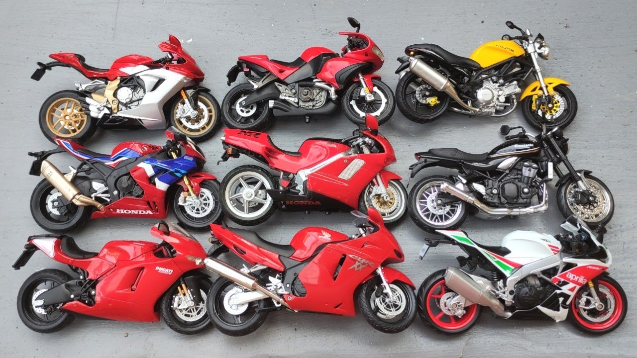 Best Collection Diecast Motorcycles Reviewing By Hands - YouTube