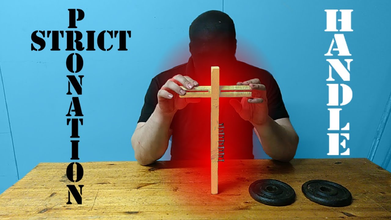 Strict pronation handle for arm wrestling training - YouTube