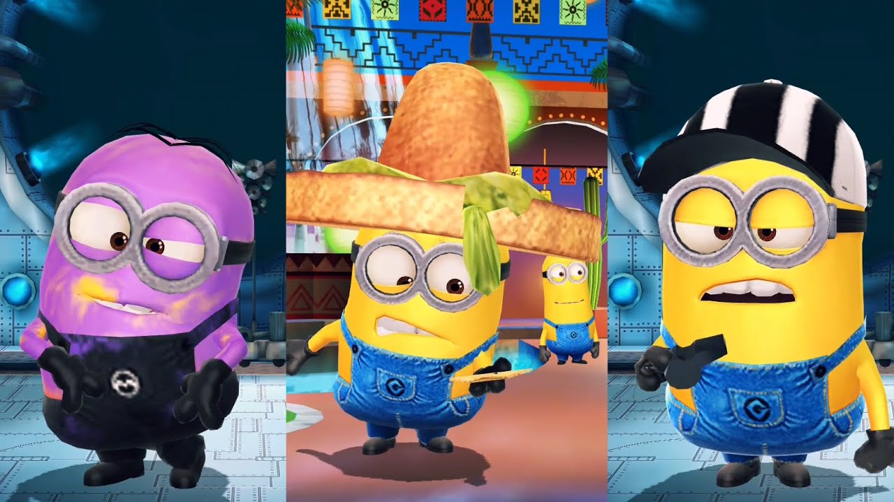 Minion Rush - Costume Animations (Disguised, Tortilla Chip Hat, Grandpa ...