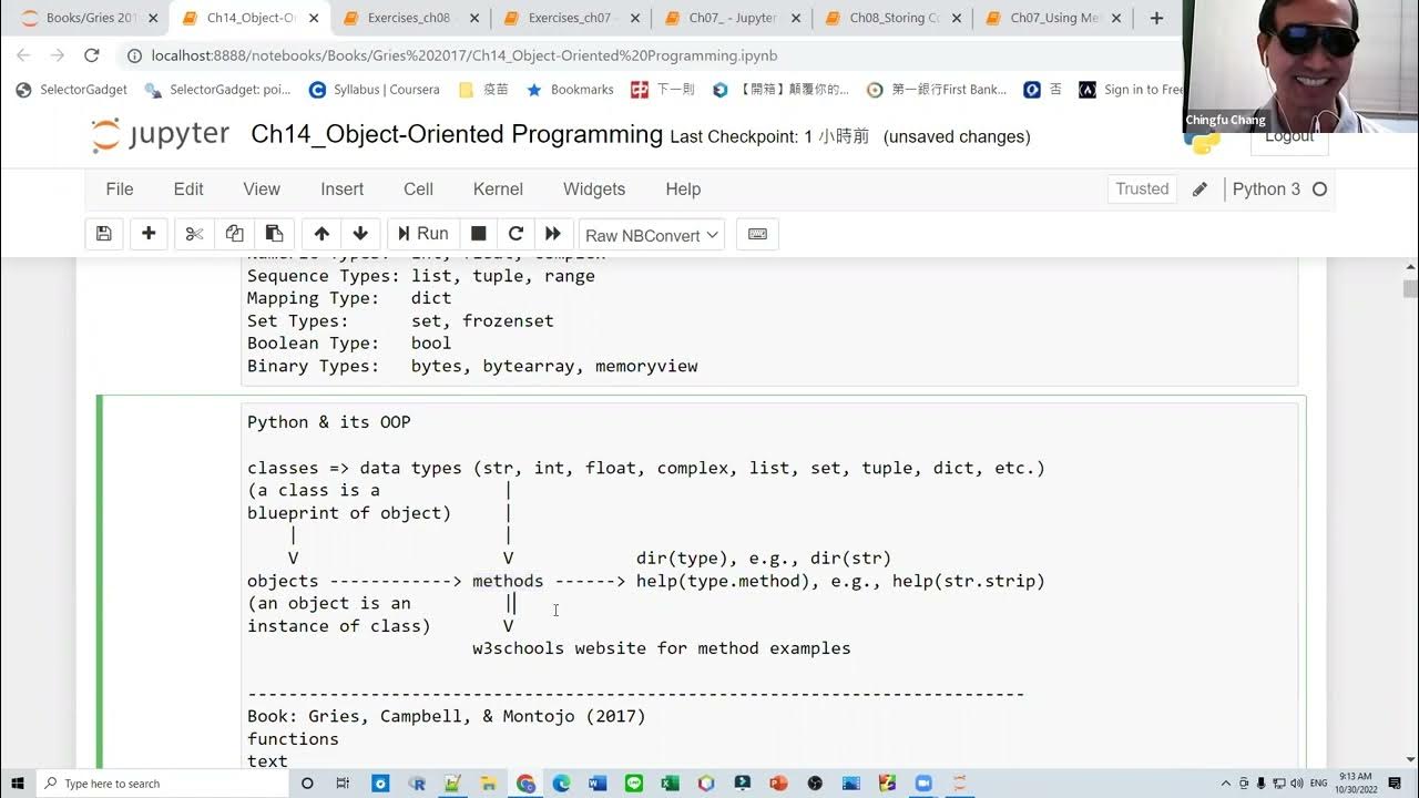 北美台灣聯誼第4次 Python 硏討會 / Zoom 視訊會議美國10/29/2022 by Chang 以章節重點為主: CH07- Using Methods CH08 Using ...