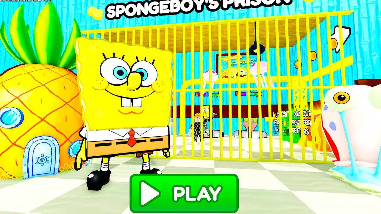 SPONGEBOB PRISON RUN OBBY ROBLOX - YouTube