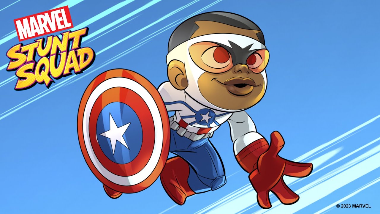 Captain America (Sam) vs. Crâne Rouge | Marvel Stunt Squad - Épisode 2 ...