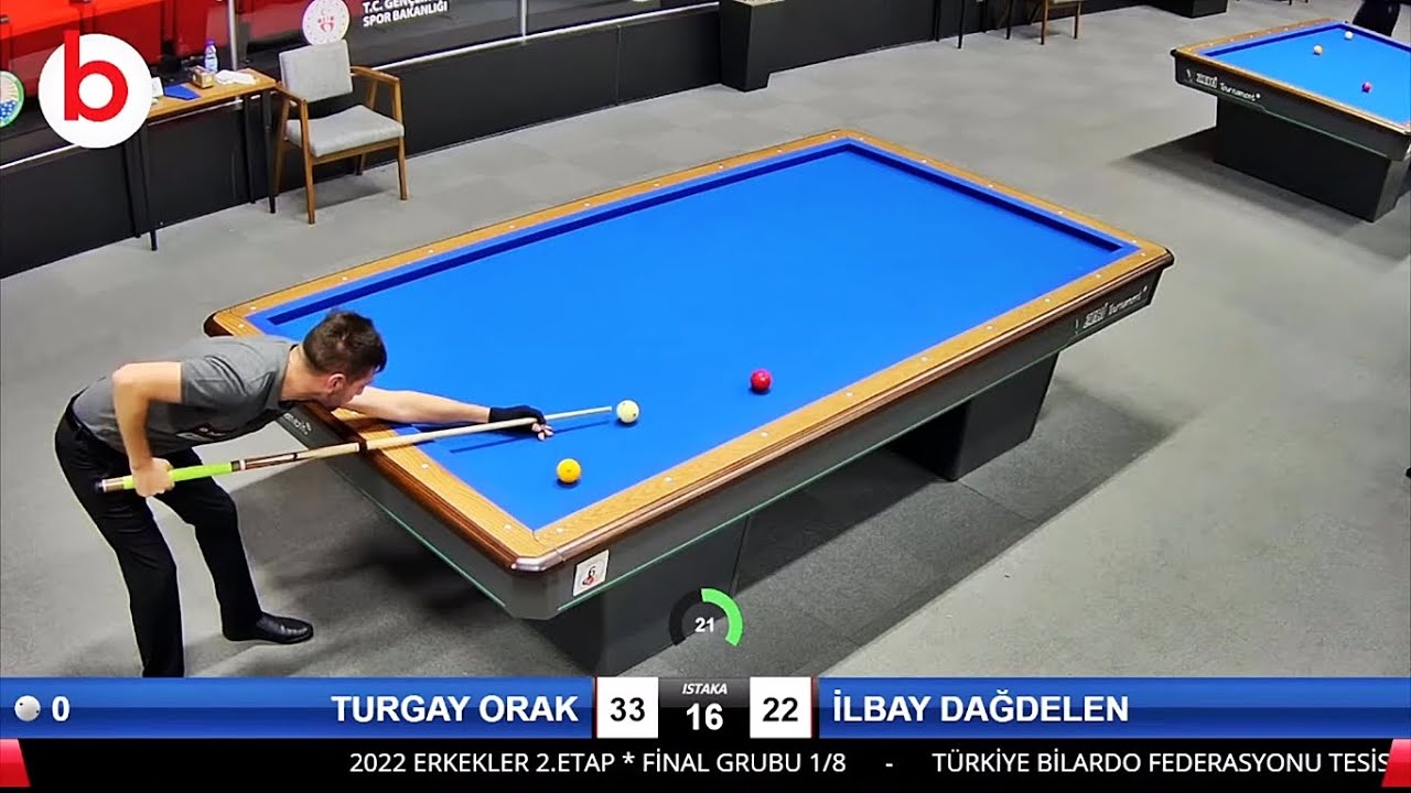 TURGAY ORAK vs İLBAY DAĞDELEN | 3 BANT BİLARDO 2.ETAP FİNAL GRUBU 1/8 ...