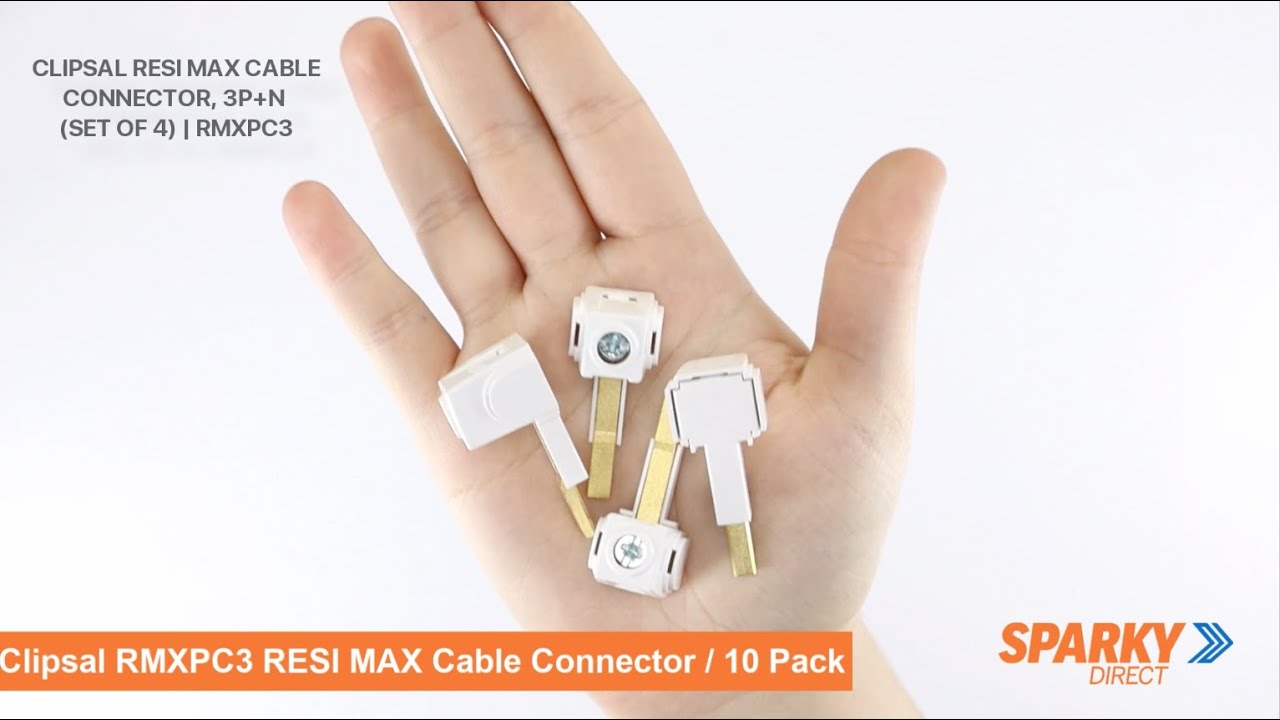 CLIPSAL RESI MAX CABLE CONNECTOR, 3P+N SET OF 4 | RMXPC3 - YouTube