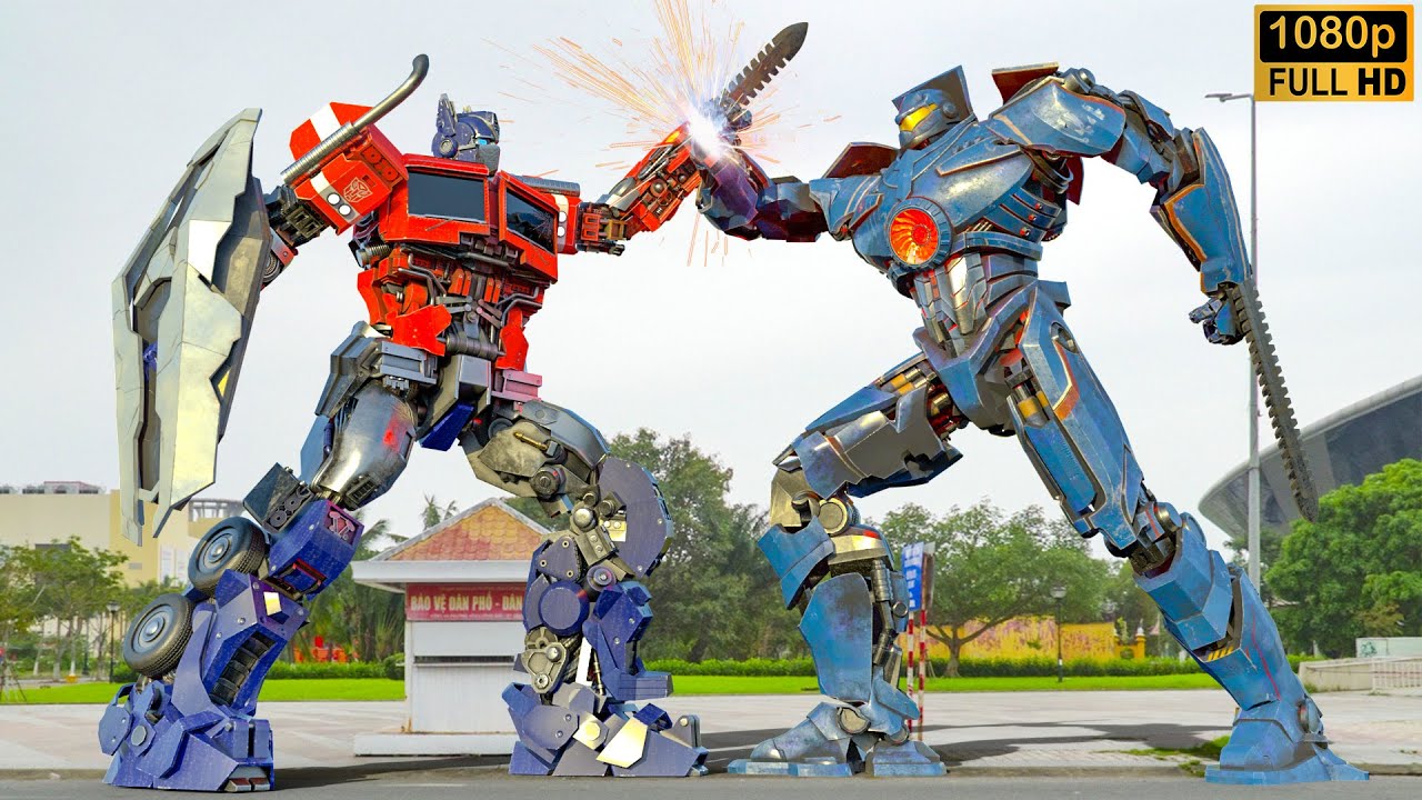 Transformers x Pacific Rim - Optimus Prime vs Gipsy Danger | Paramount ...