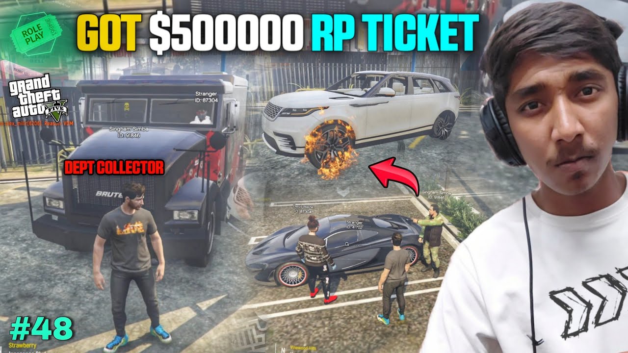GTA 5 GRAND RP | GOT $500000 RP TICKET & DEPT COLLECTOR JOB 🔥 - YouTube