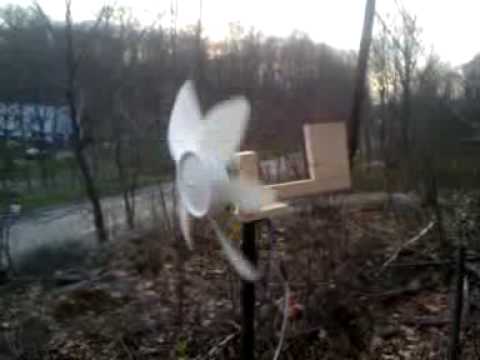 Homemade Box Fan Windmill conversion - YouTube