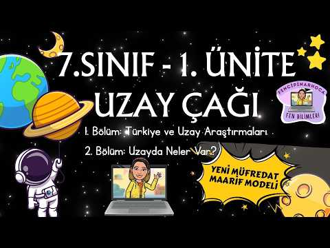 7. Sınıf Fen Bilimleri Uzay Çağı 🚀 | 1. Ünite Full Konu Anlatımı | Yeni Müfredat