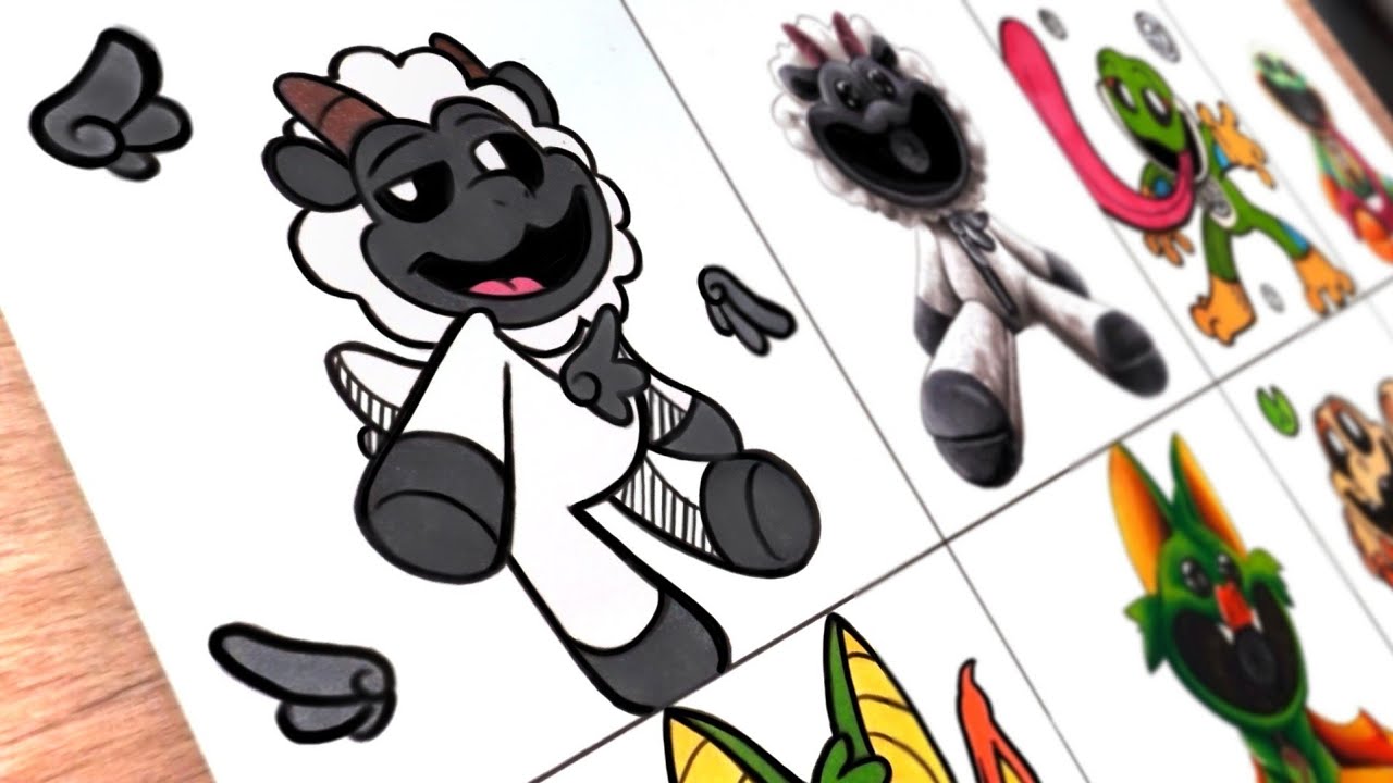 Drawing Monsters Daydream Critters ( Poppy Playtime Chapter 4 ) Smiling ...