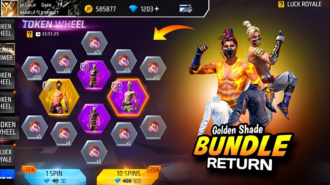 Golden Shade Bundle Return Confirm Date 🤯Upcoming New Event Free Fire 🔥 ...