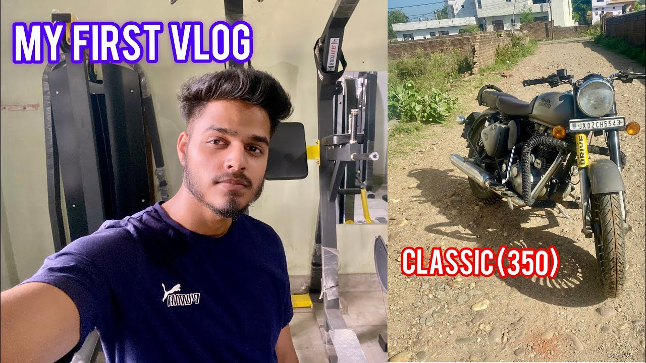 My First Vlog | Daily Lifestyle Vlog || Workout 💪 + Classic 350 🔥 ...