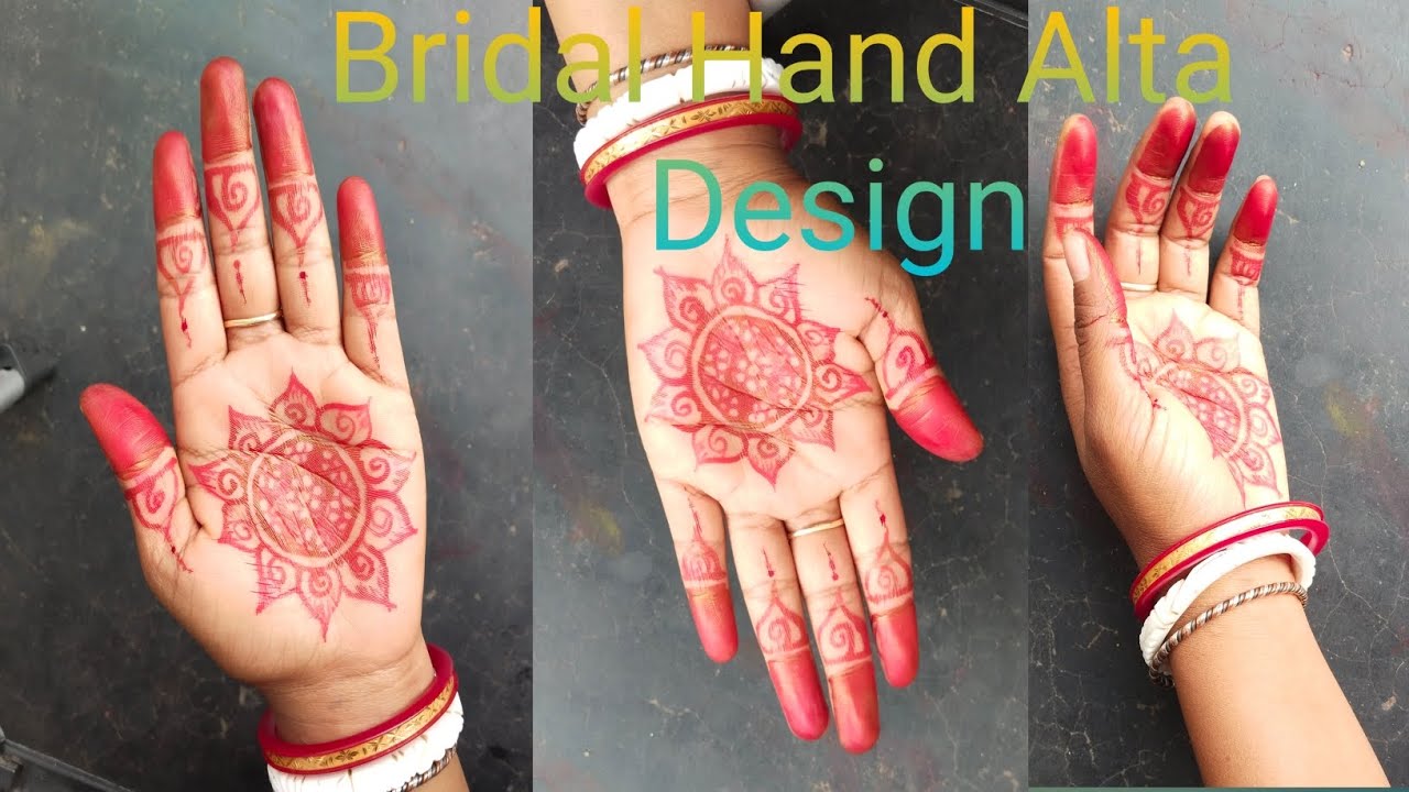 Bridal hand Alta design #alta #design #bridal #anjaliartdesigner - YouTube