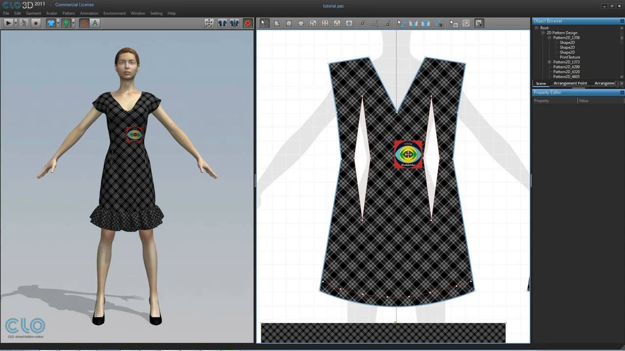 59 3D Clothing Making Dress 5 Designating Texture - YouTube
