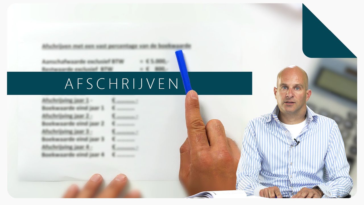 Afschrijven met een vast percentage van de boekwaarde - YouTube