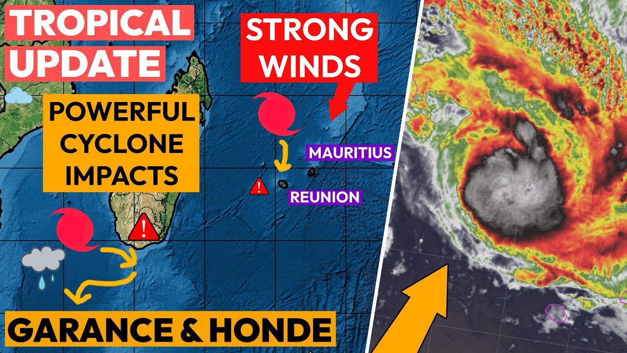 Two Powerful Cyclone Impacts, Near Mauritius, on Réunion & Madagascar ...