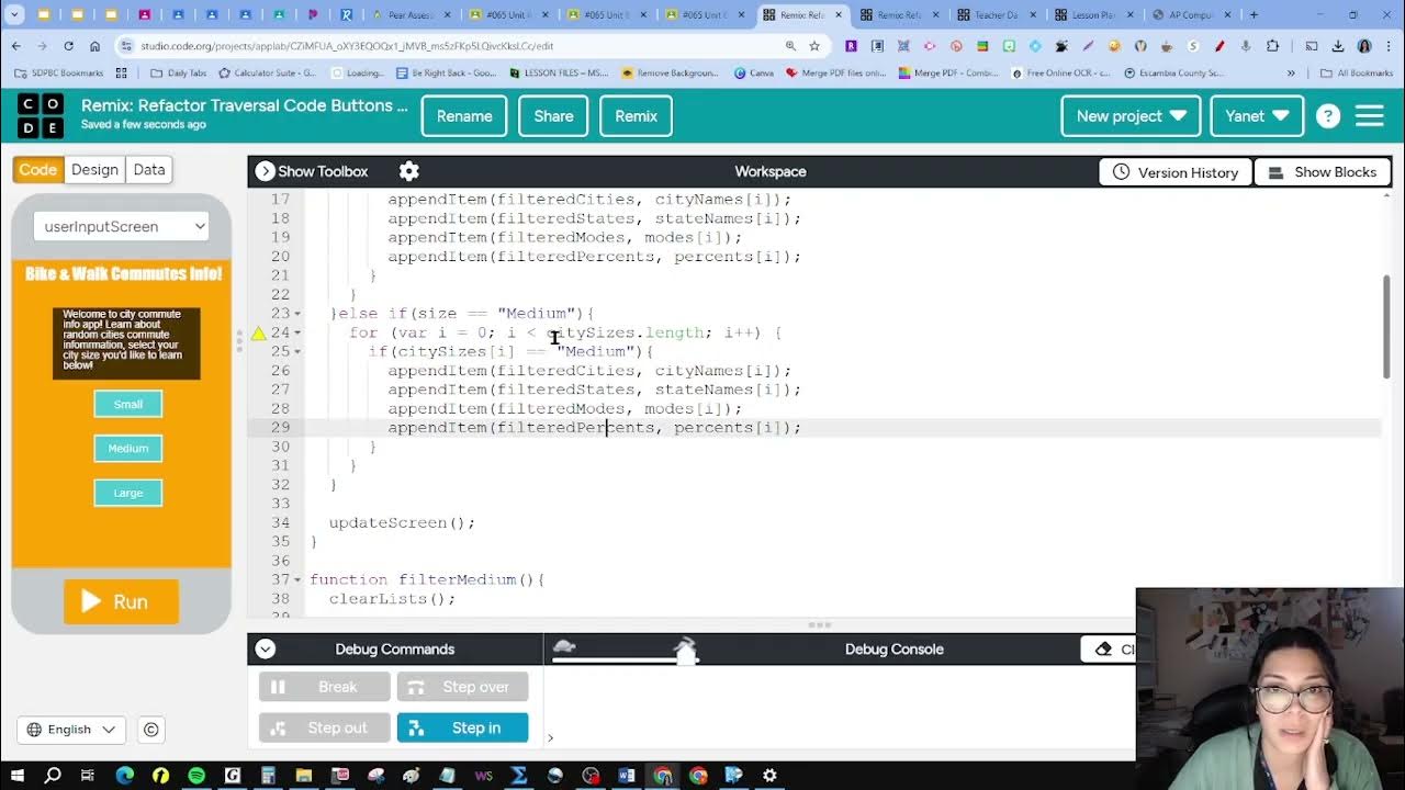 Refactoring Code to use Parameters [in code.org with AppLab] - YouTube